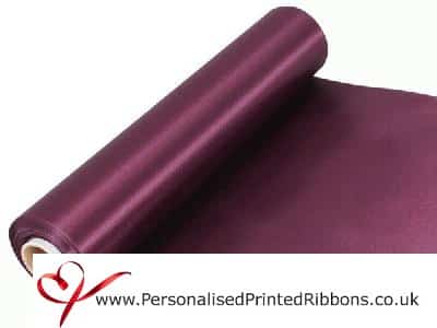 Extra Wide Claret Satin Ribbons