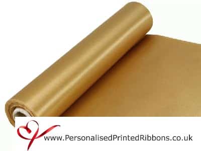 Extra Wide Gold Satin Ribbons